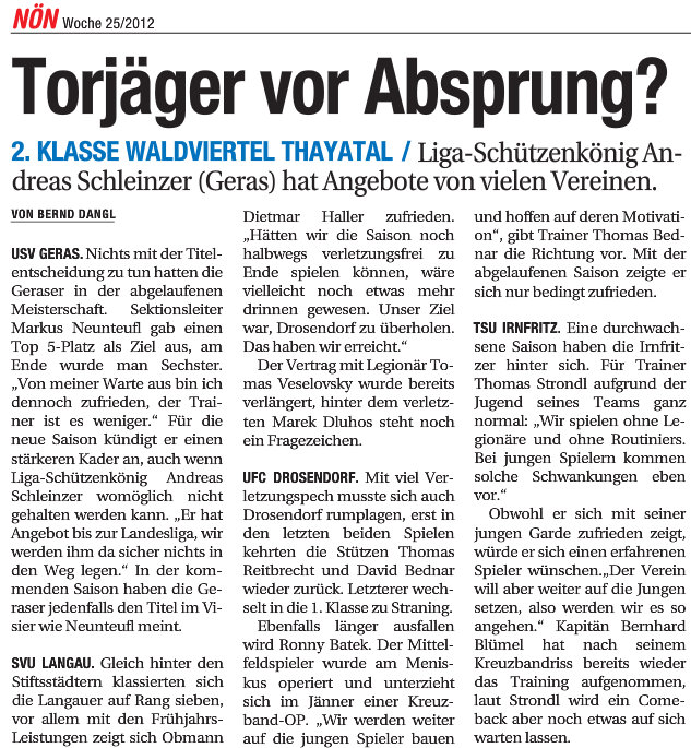 Rückblick 2.Klasse W4 Thayatal | :::… Nachrichten TSU-Irnfritz …:::1.Klasse WALDVIERTEL